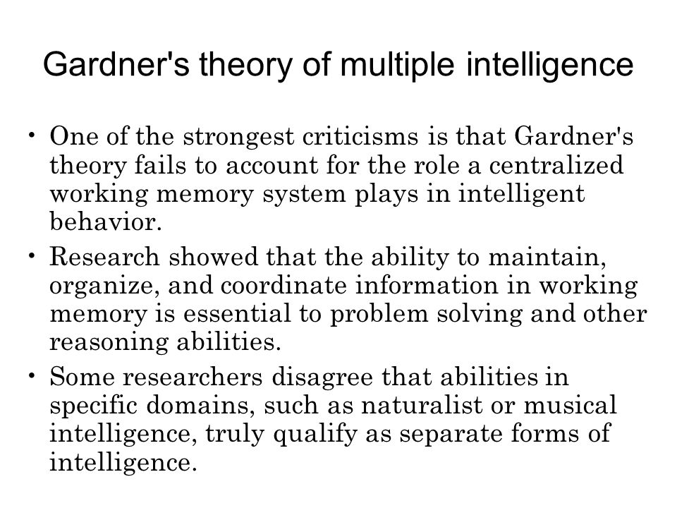 Multiple Intelligences - Howard Gardner